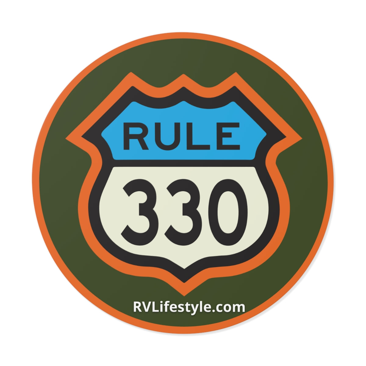 RV Lifestyle 330 Rule Round Vinyl Sticker – RVlifestyle